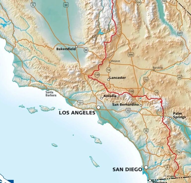 Pacific Crest Trail Route