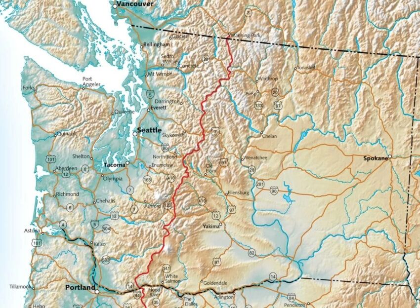 Pacific Crest Trail Route